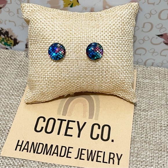 Hand Crafted | Jewelry | 3 For Cotey Co Handmade Rainbow Iridescent ...
